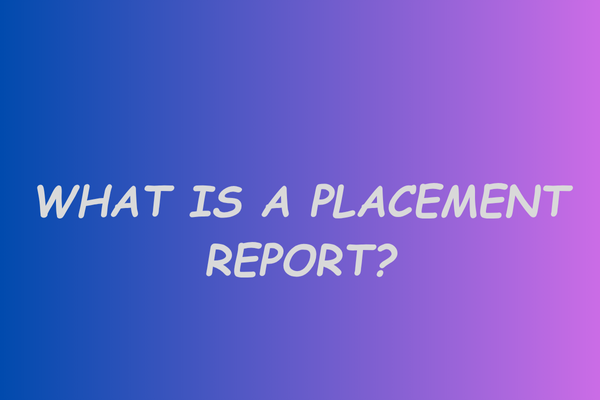 What is a placement report? - Digital Marketing Study